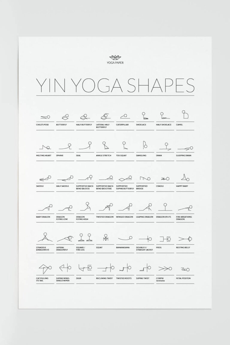 48 Yin Yoga Shapes - Yoga Paper