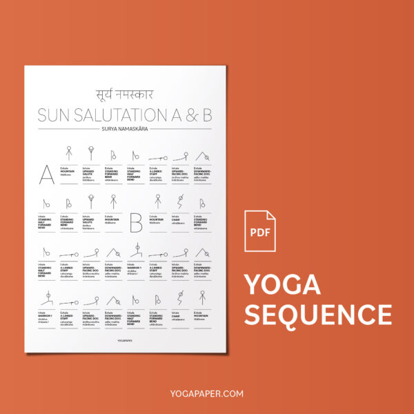Sun Salutation A and B Sequence PDF - Yoga Paper