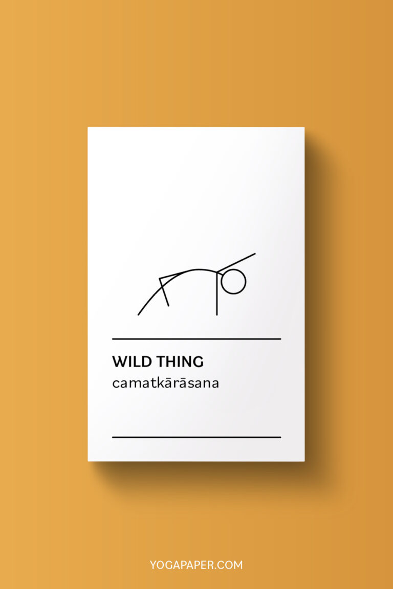 Printable Yoga Cards With Stick-Figures - Yoga Paper