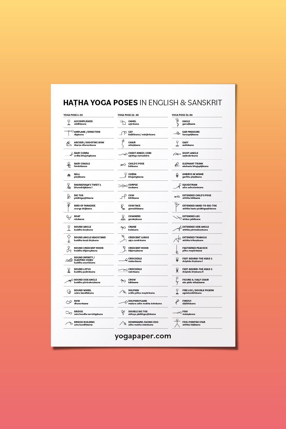Free Downloads For Yoga Paper Family - Yoga Paper